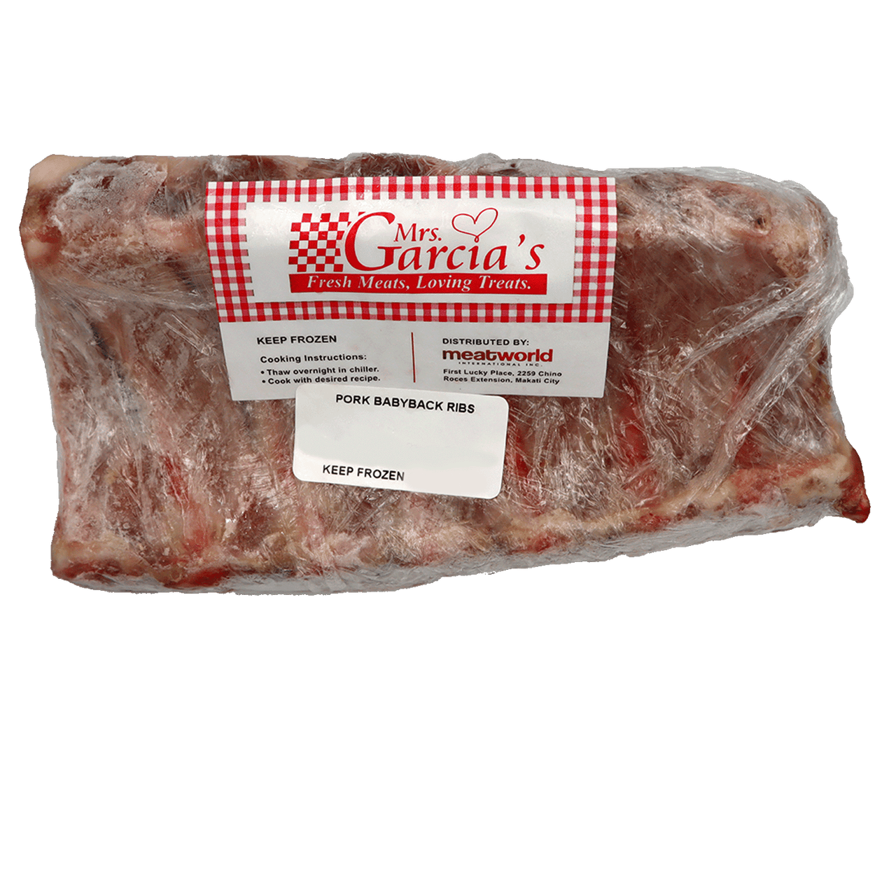 Mrs. Garcia's Baby Back Ribs - 450g - 550g – Mrs. Garcia's Meats Manila