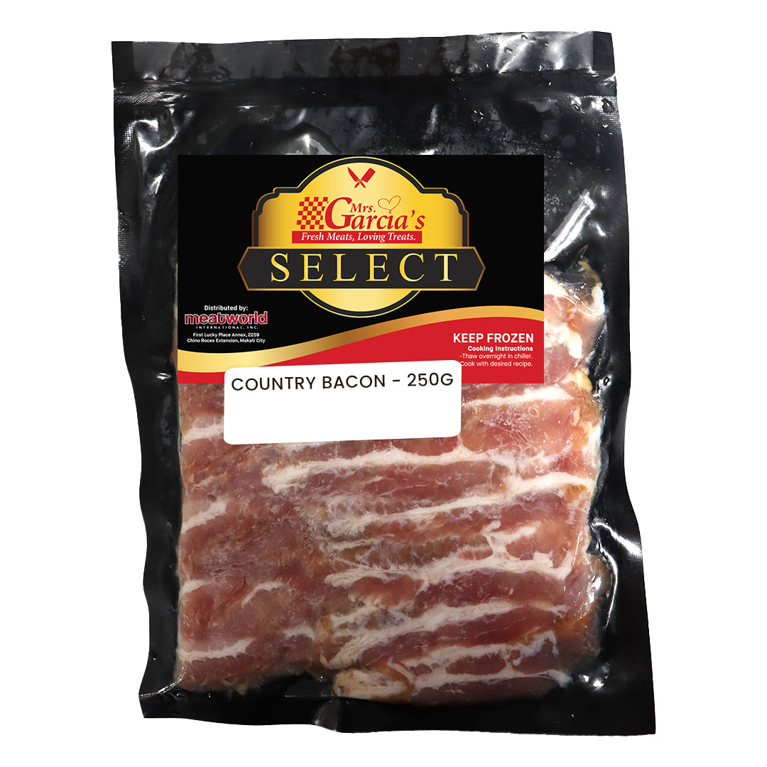 Mrs. Garcia's Country Style Bacon - 250g – Mrs. Garcia's Meats Manila