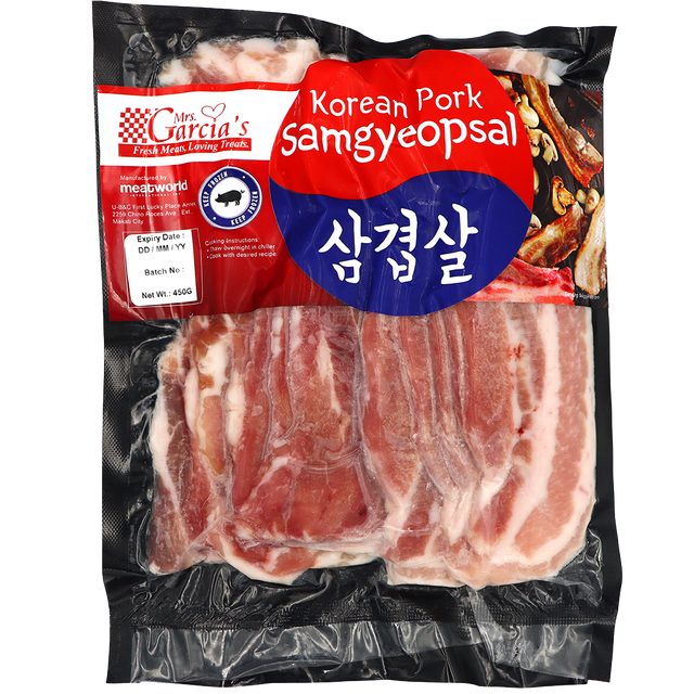 Mrs. Garcia's Korean Pork Samgyeopsal - 450g – Mrs. Garcia's Meats Manila