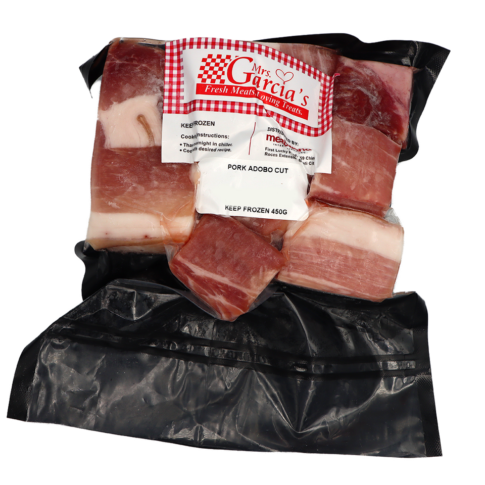 Mrs. Garcia's Pork Adobo Cut - 450g – Mrs. Garcia's Meats Manila